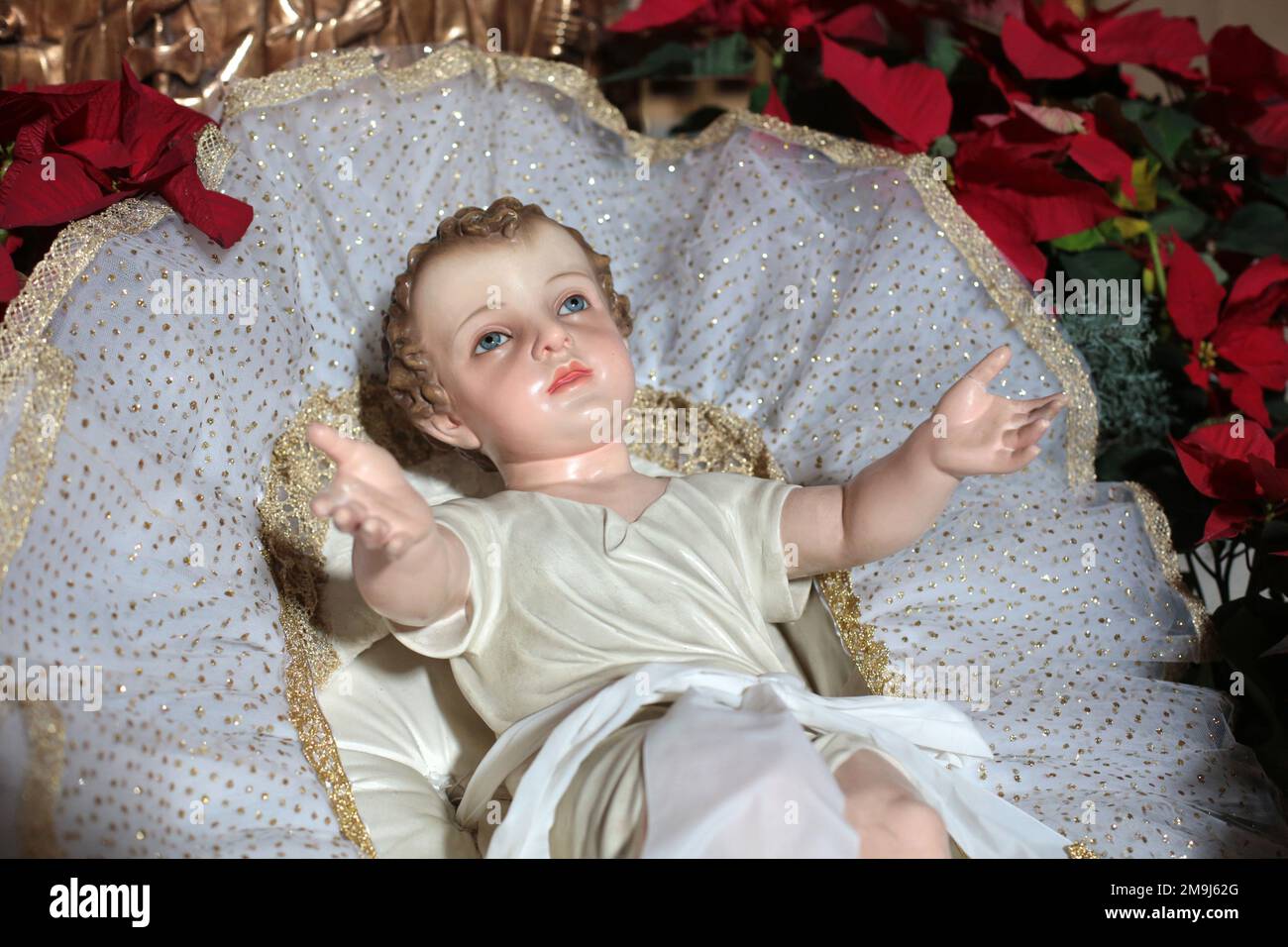 Jésus-Christ. Crèche. Eglise Santa Maria in Traspontina. Rome. Italie ...