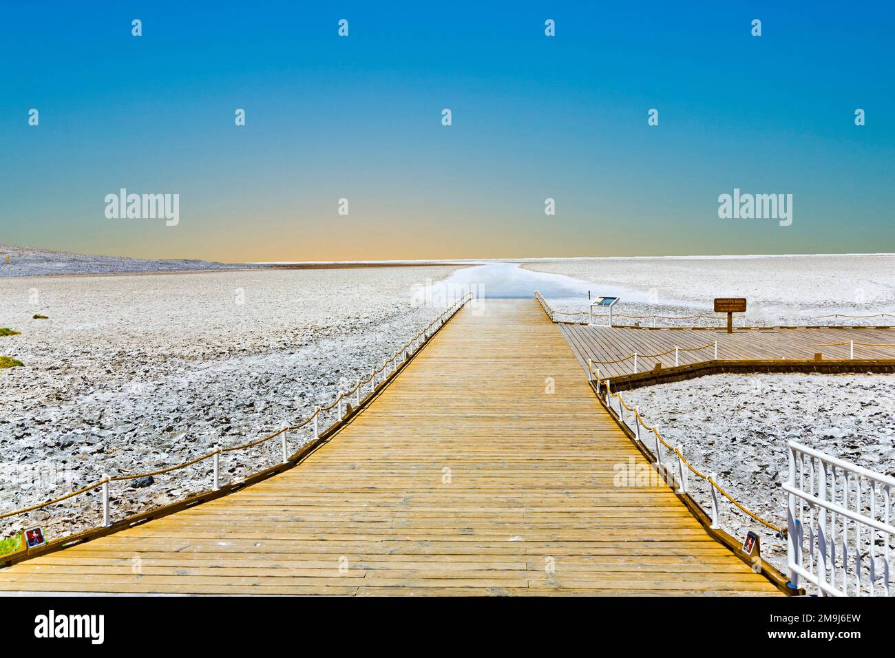 saltsee and Badwater basin in death valley in midday heat . At 282 feet ...
