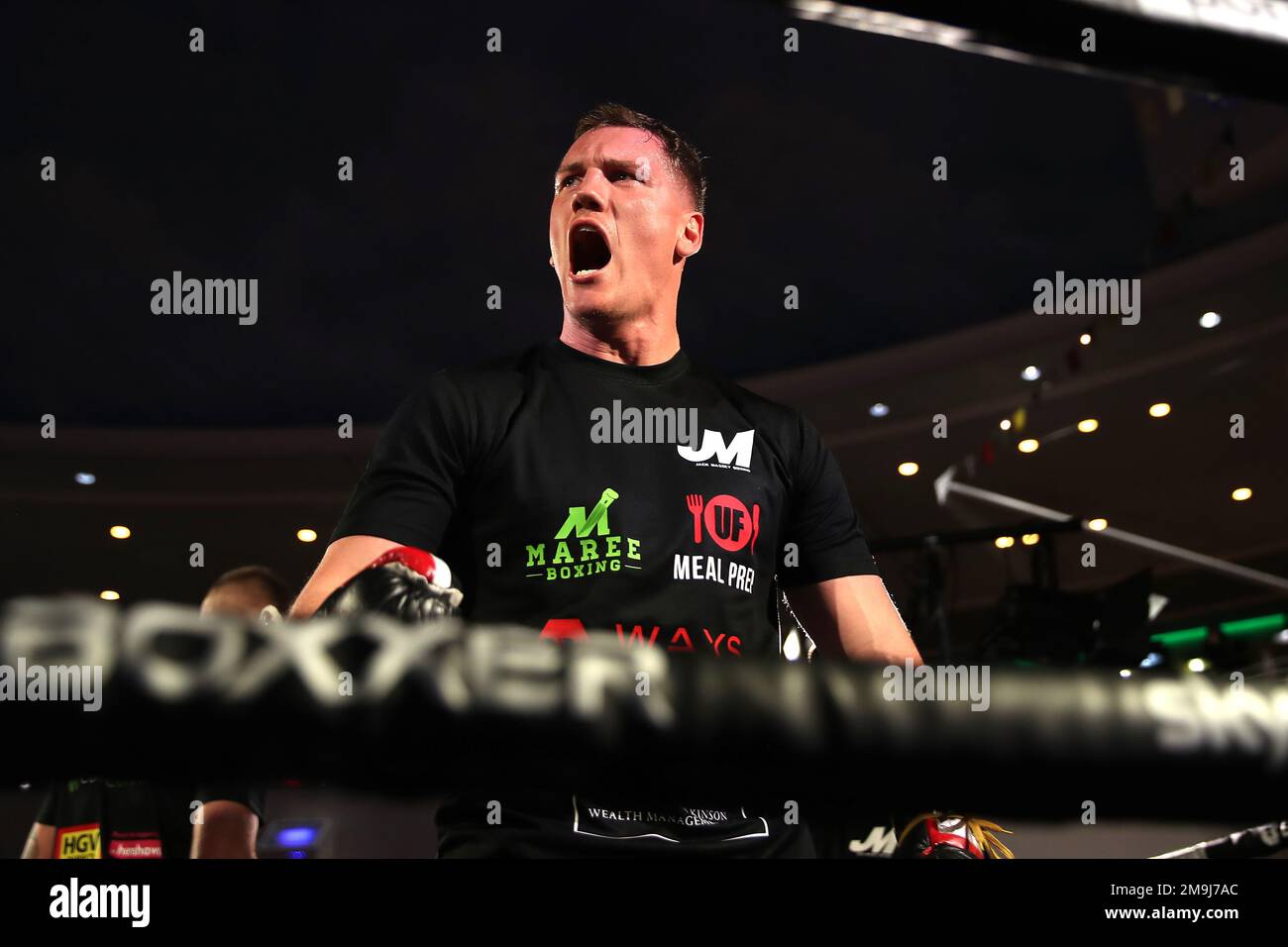 Boxer Jack Massey during a public workout at The Trafford Centre ...