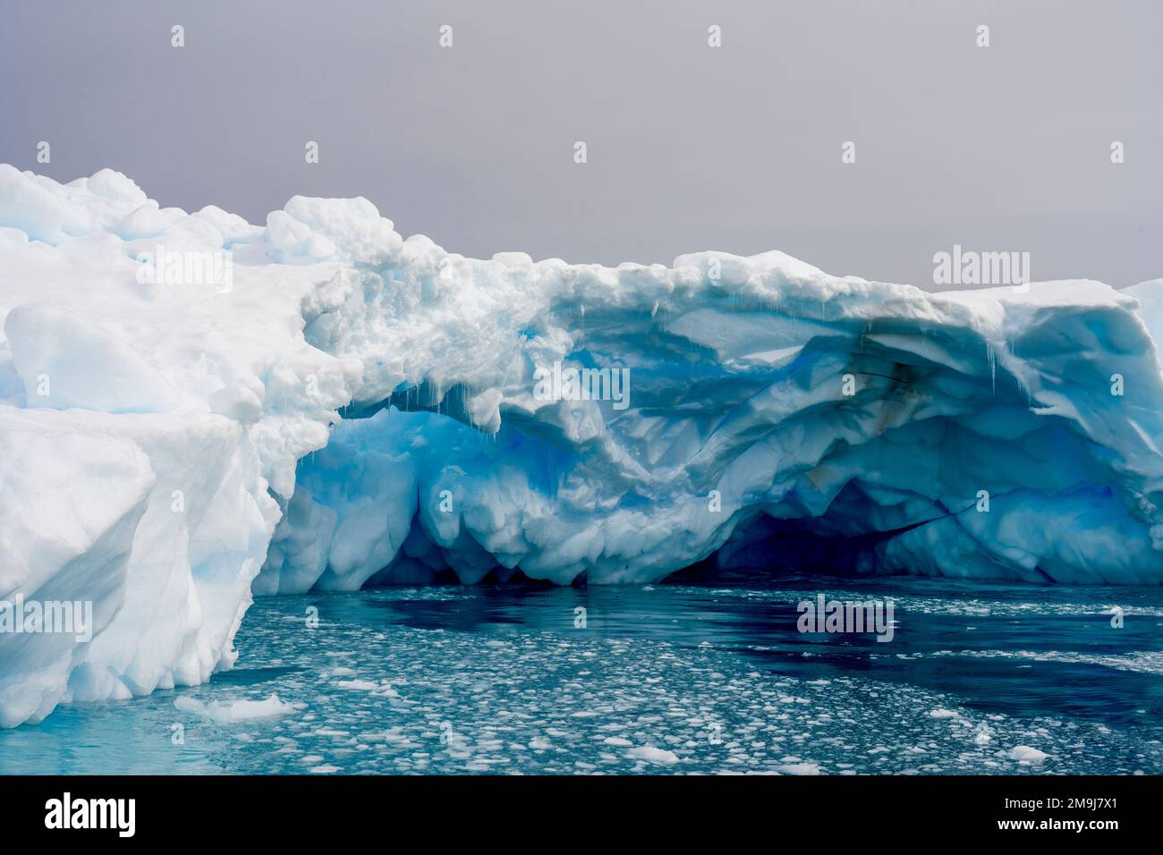Detail of an iceberg floating in Cierva Cove, a cove along the west ...