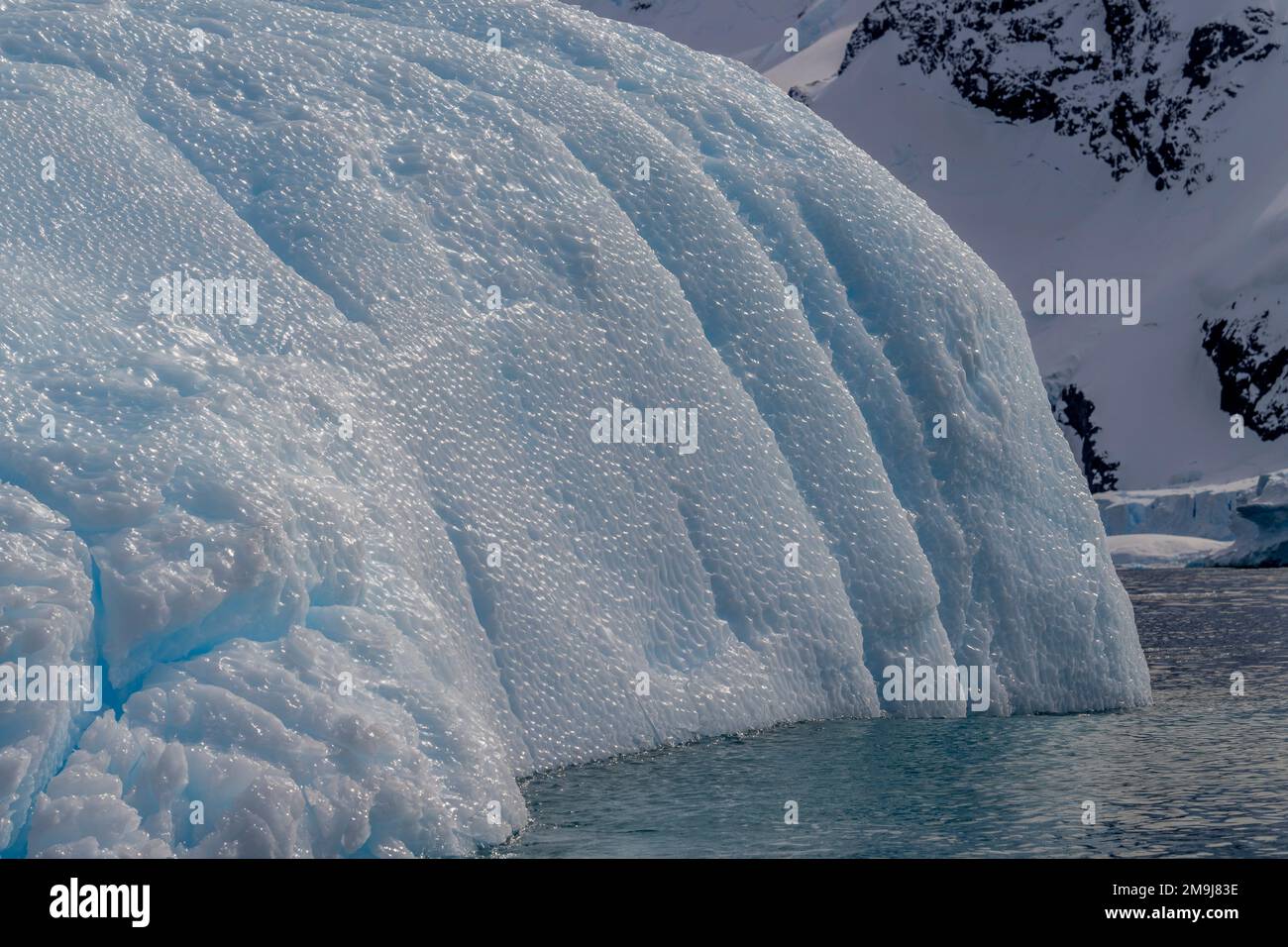 Detail of an iceberg floating in Cierva Cove, a cove along the west ...