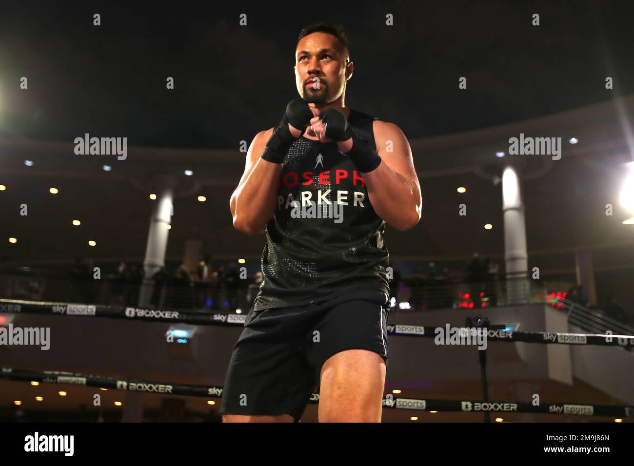 Boxer Joseph Parker during a public workout at The Trafford Centre ...
