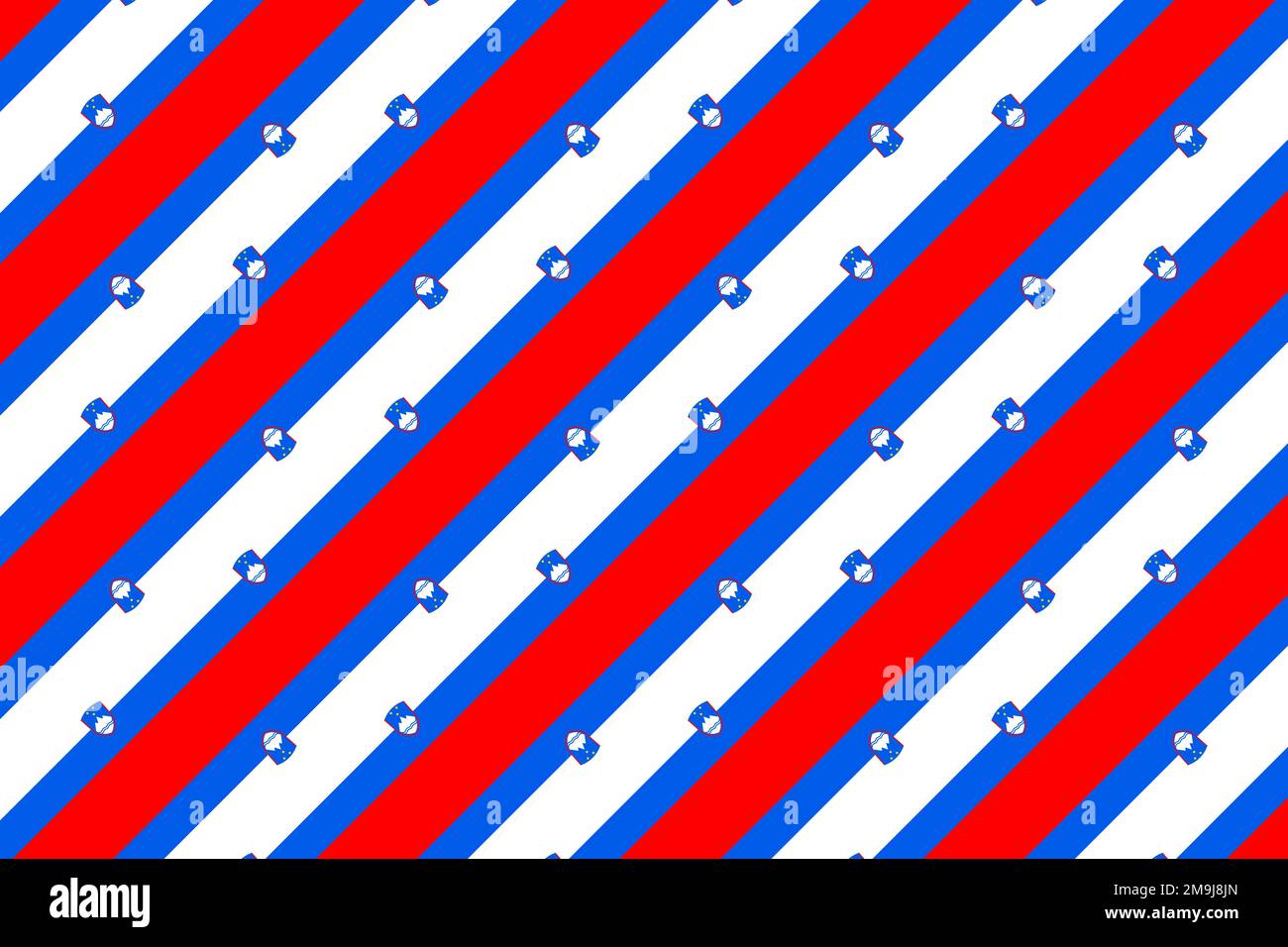 Geometric pattern in the colors of the national flag of Slovenia. The ...