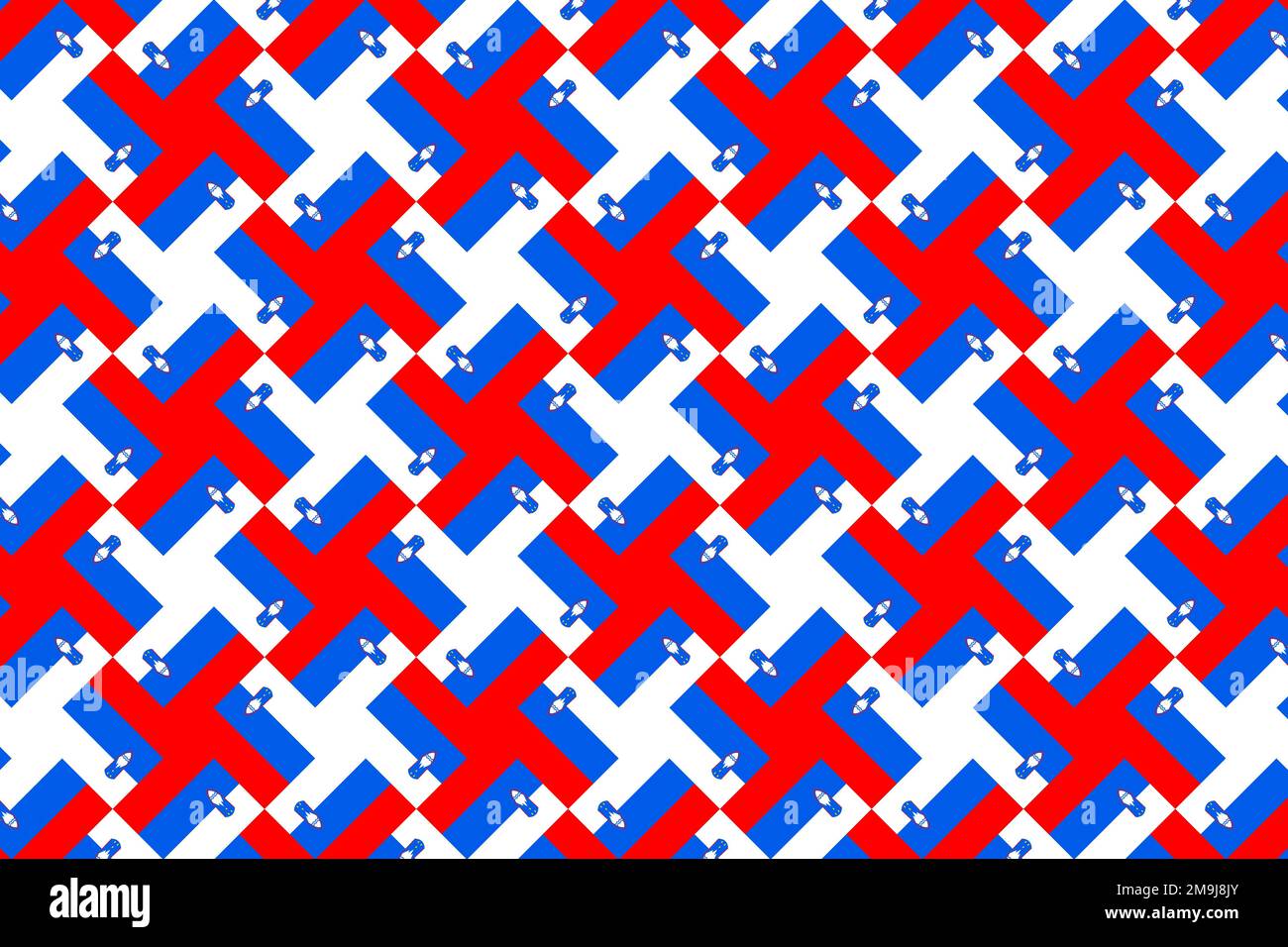 Geometric pattern in the colors of the national flag of Slovenia. The ...