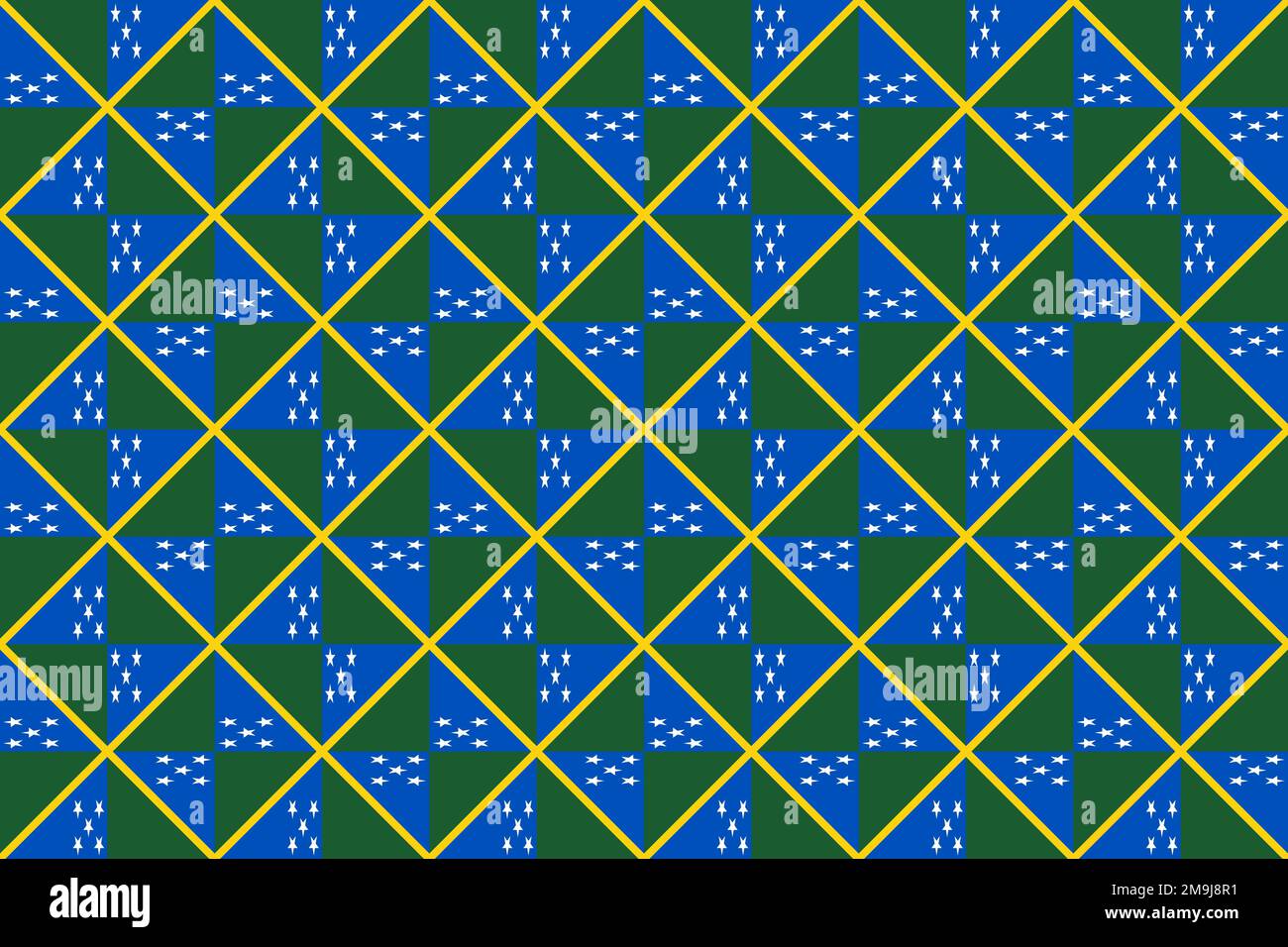 Geometric pattern in the colors of the national flag of Solomon Islands ...