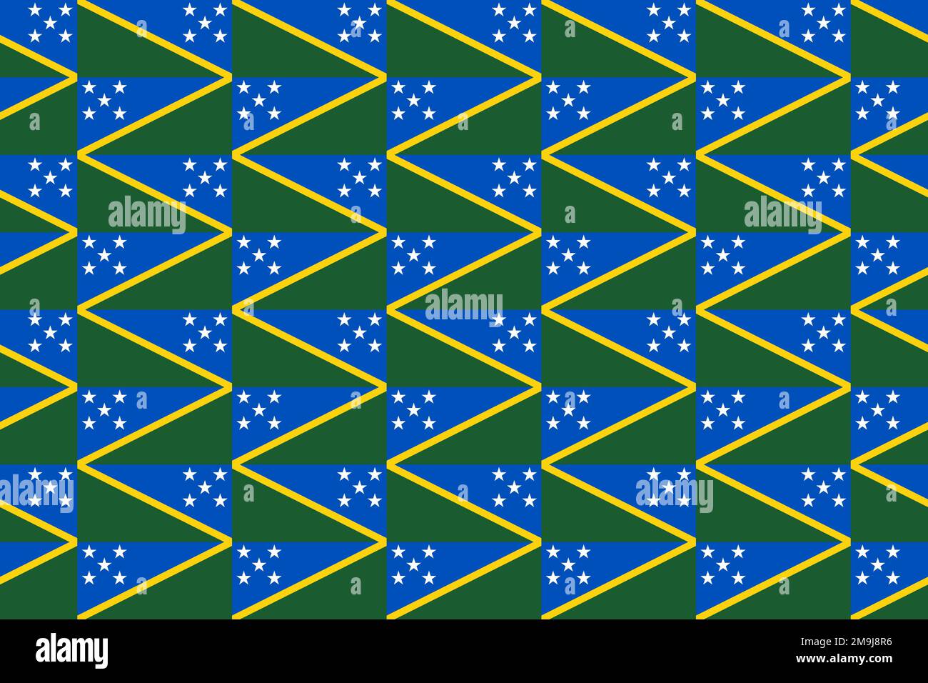 Geometric pattern in the colors of the national flag of Solomon Islands ...