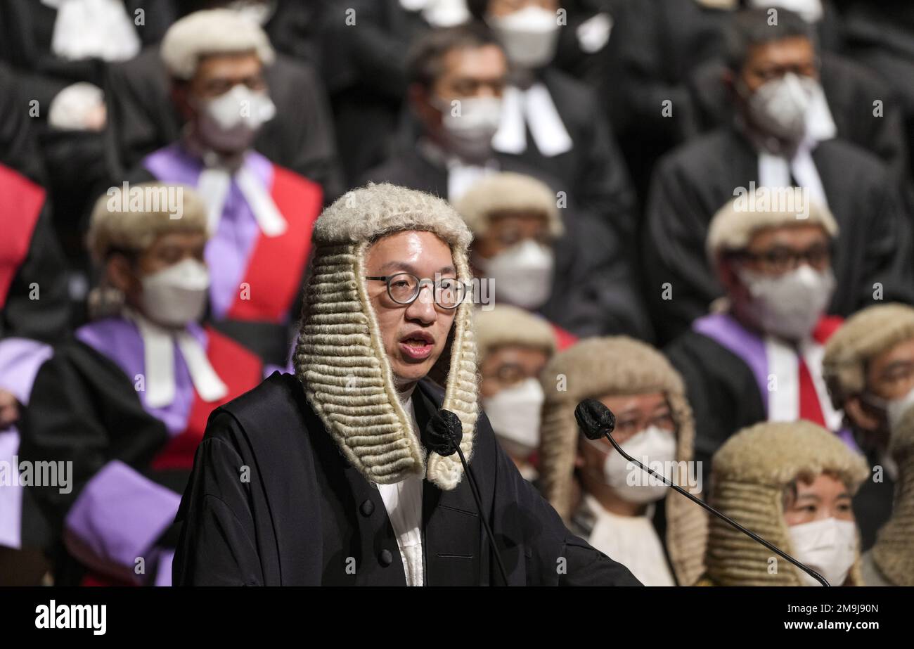 Secretary for Justice Paul Lam Ting-kwok attends the Ceremonial Opening ...