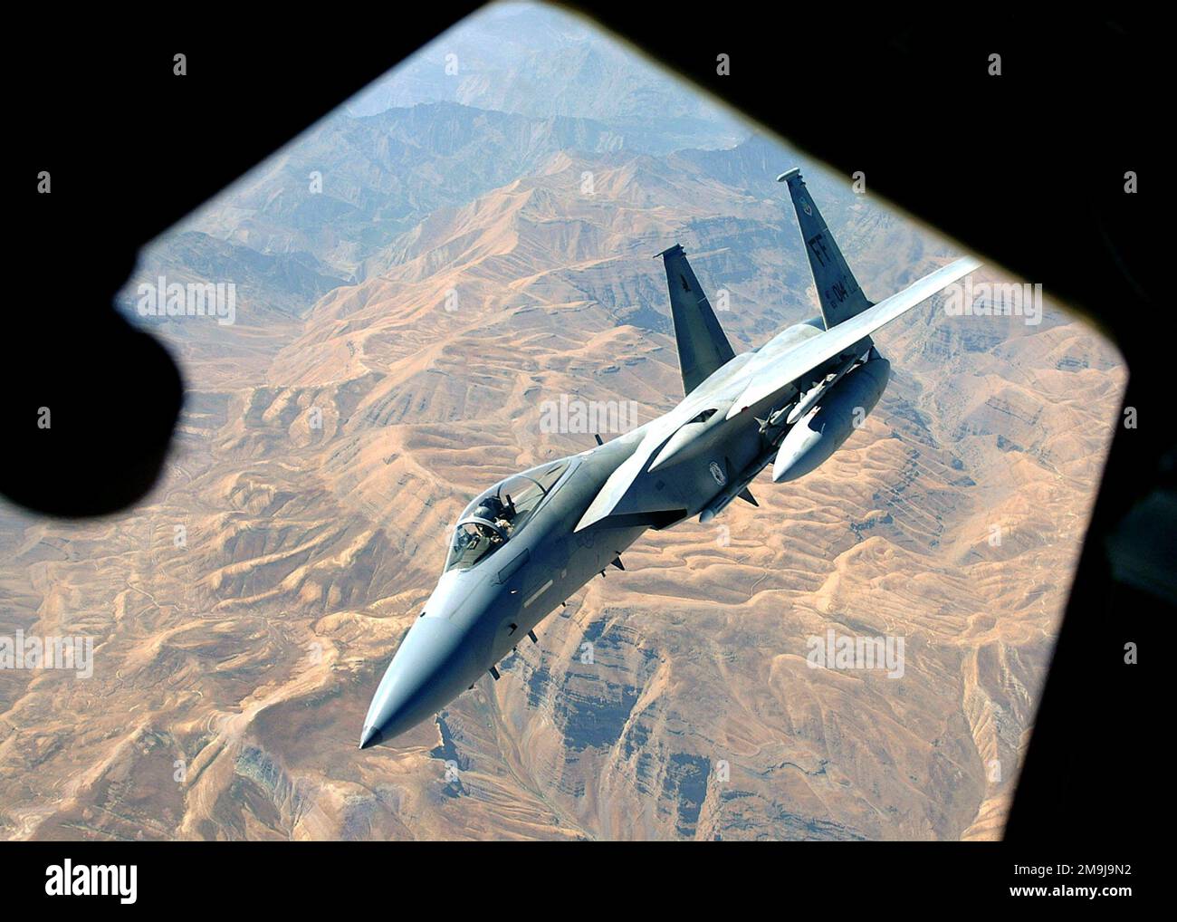 A US Air Force (USAF) F-15C Strike Eagle fighter from Langley Air Force ...
