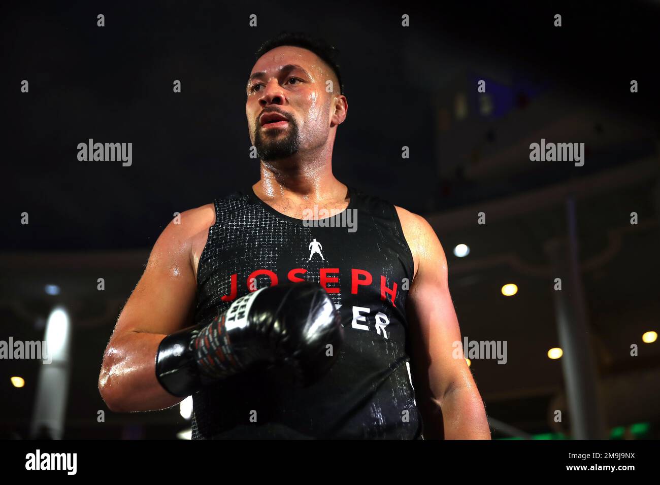 Boxer Joseph Parker during a public workout at The Trafford Centre ...