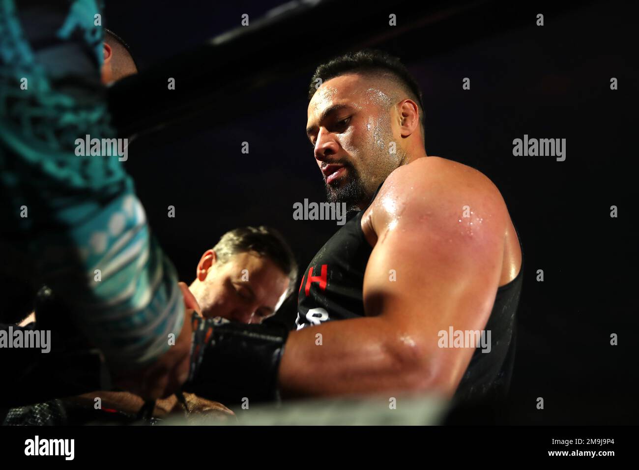 Boxer Joseph Parker during a public workout at The Trafford Centre ...