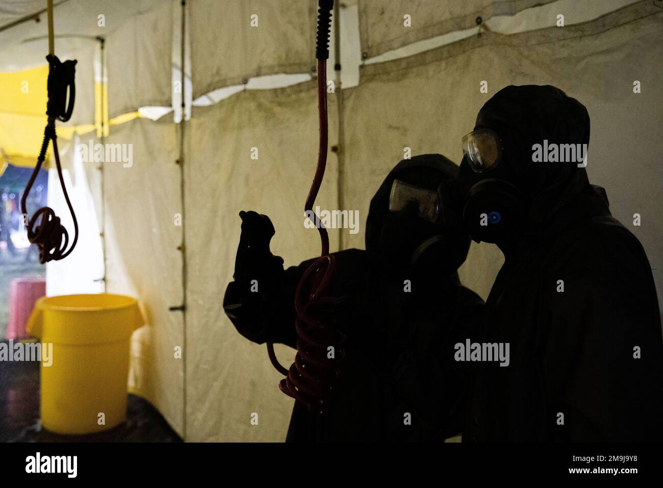 U.S. Marines with Alpha Company, Chemical Biological Incident Response ...