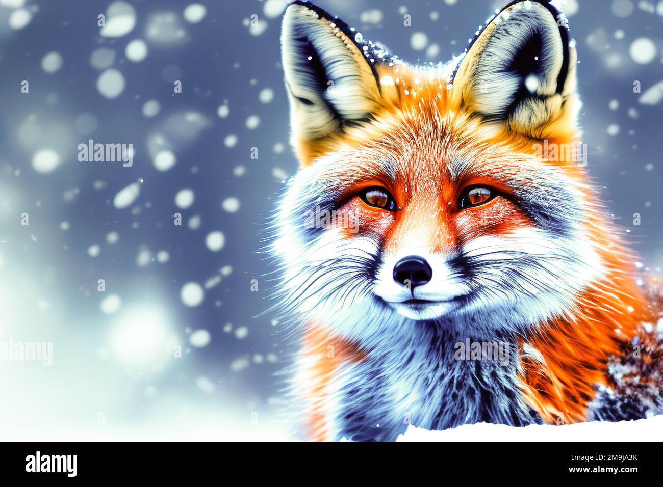 Fox with fur blowing hi-res stock photography and images - Alamy