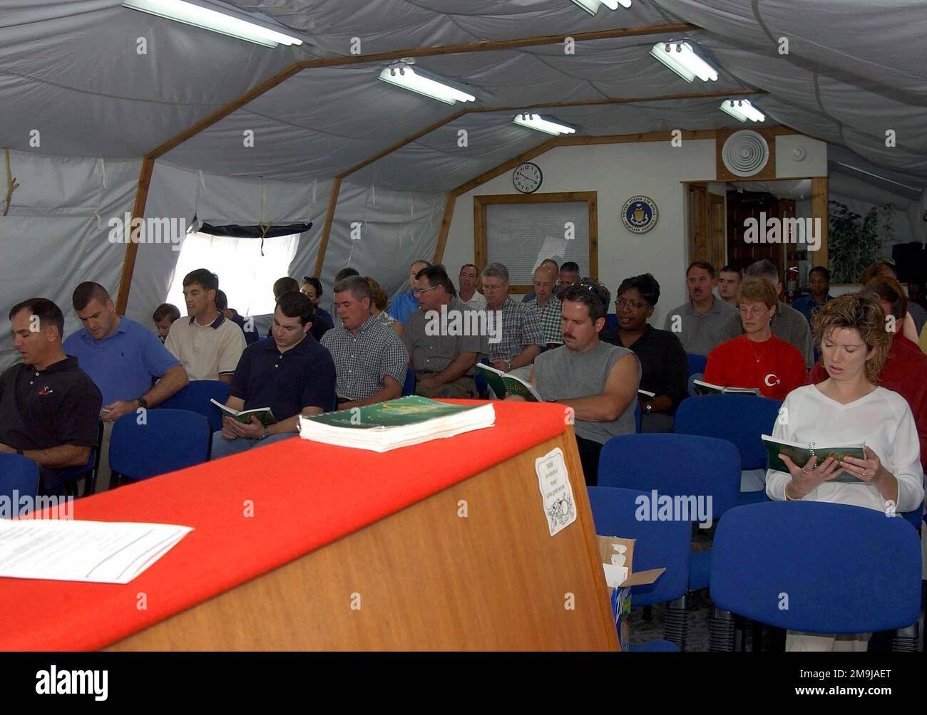 The congregation at the deployed chapel at Incirlik Air Base (AB ...
