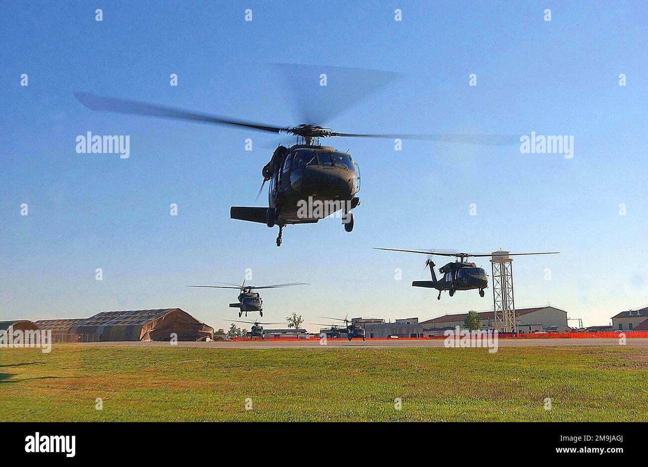 US Army (USA) UH-60 Black Hawk helicopters assigned to Bravo/Company, 5 ...