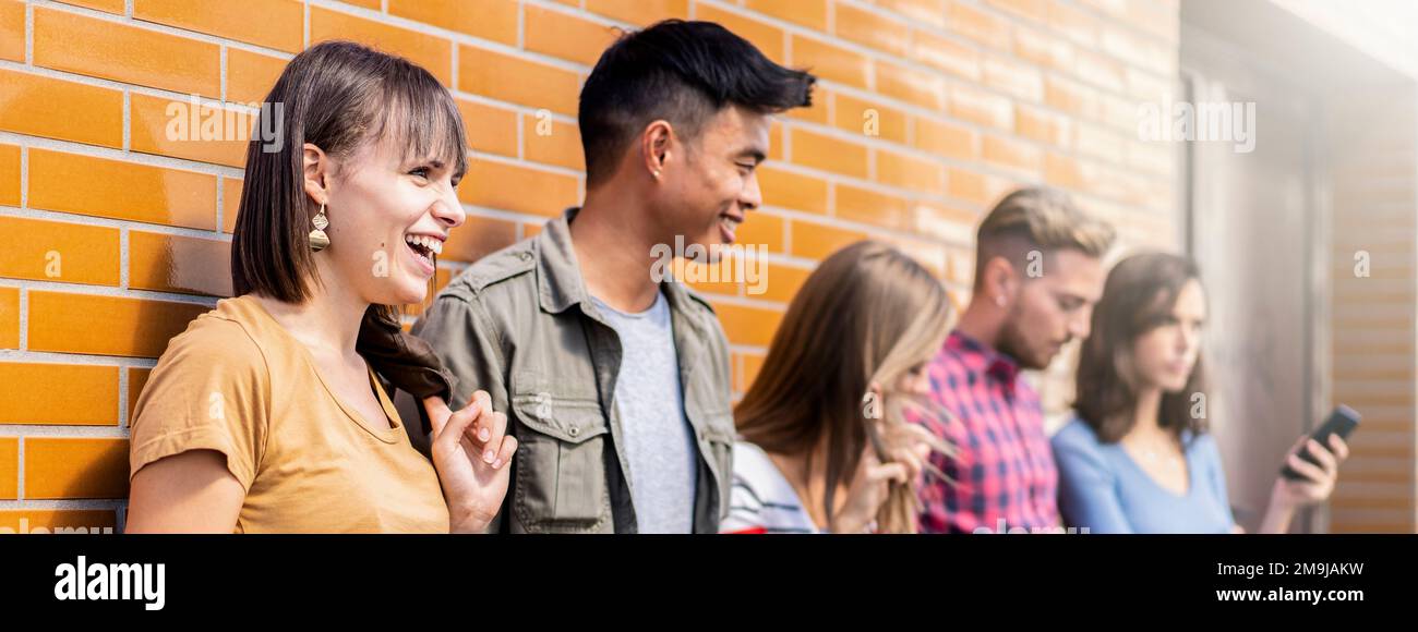 Friends having fun, generation z Stock Photo - Alamy