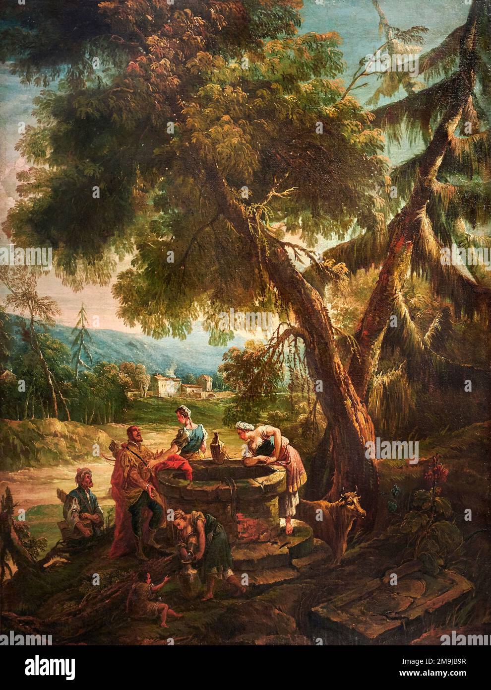Rebecca al pozzo - olio su tela - Antonio Diziani - XVIII secolo ...