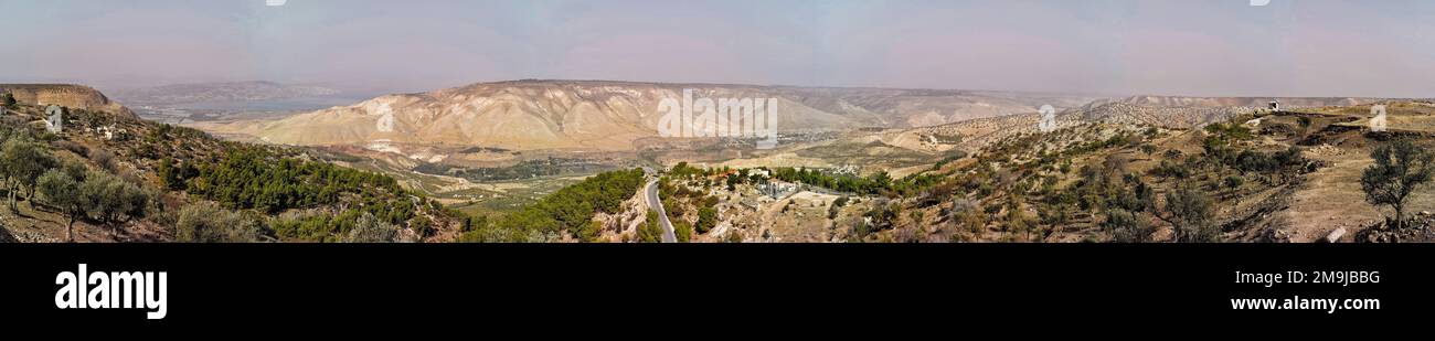 View from the Ancient Gadara, Umm Qais, Jordan Stock Photo - Alamy