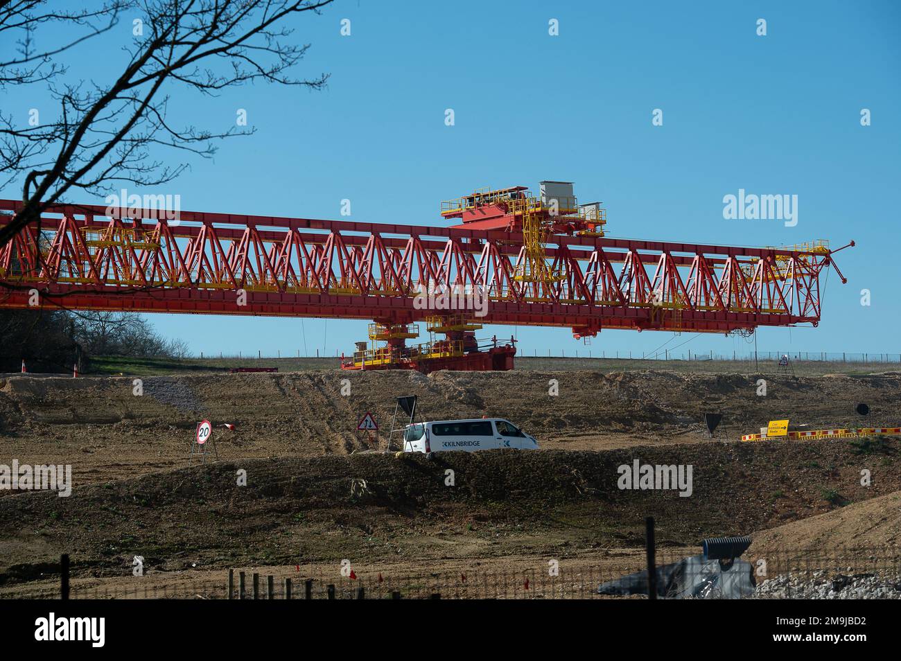 Denham, UK. 19th March, 2022. HS2 Construction works for the Colne ...