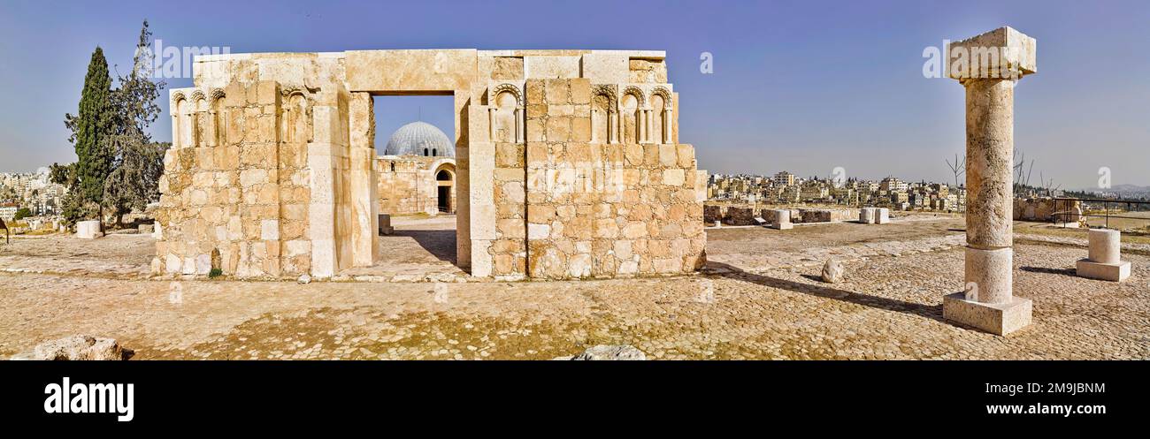 Ancient buildings ruins, The Citadel, Amman, Jordan Stock Photo - Alamy