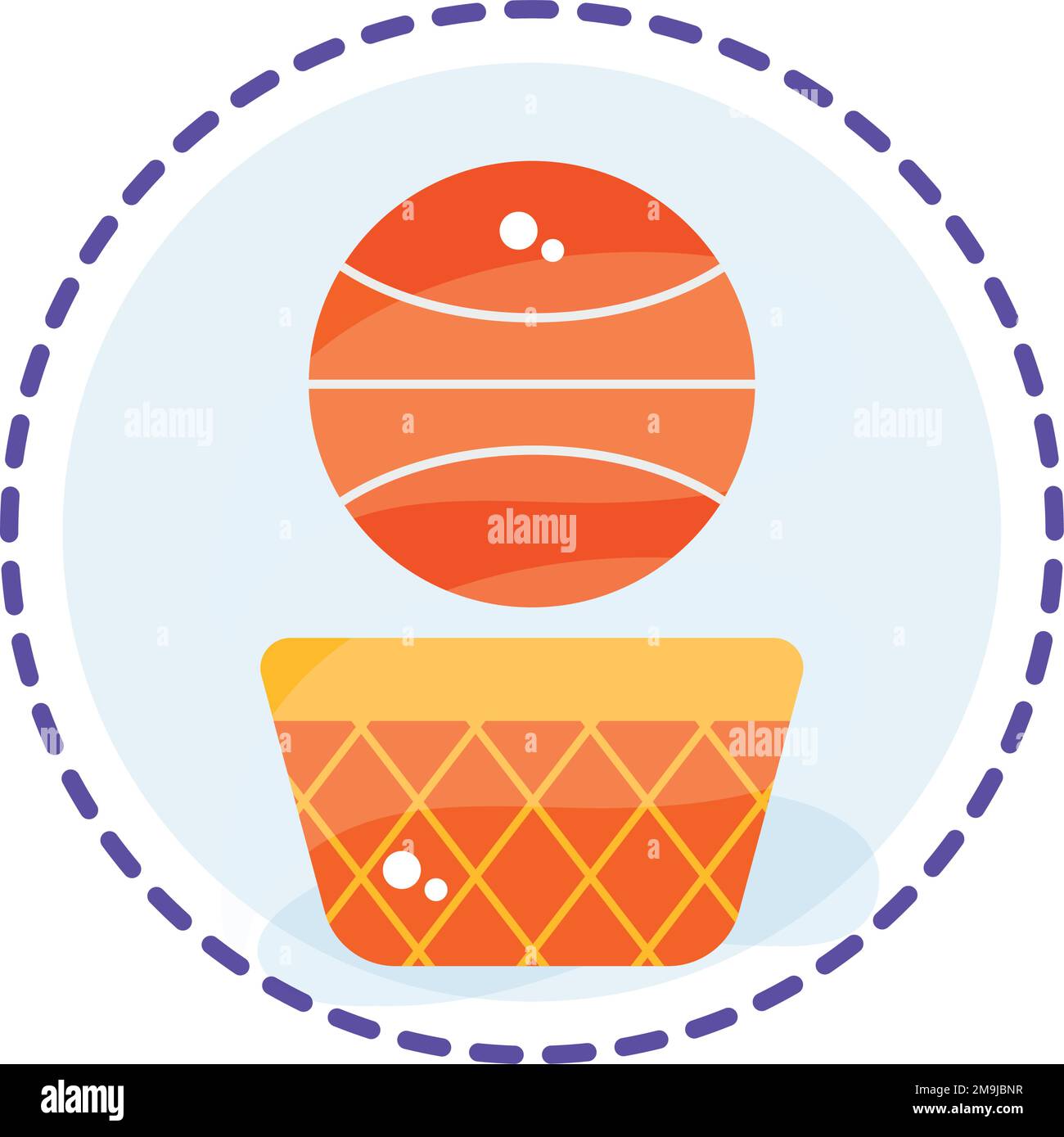 Isolated colored basketball ball toy icon Flat design Vector Stock ...