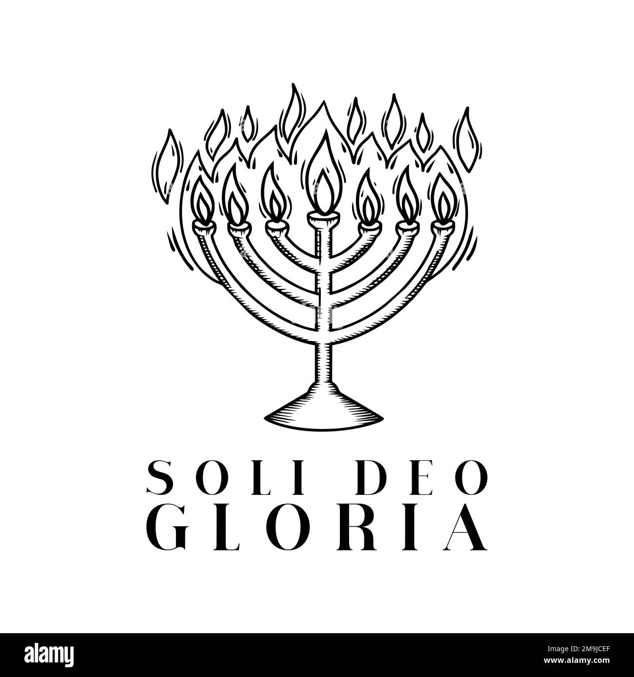 Hand-drawn Christian illustration. The Five Solas of the Reformation ...