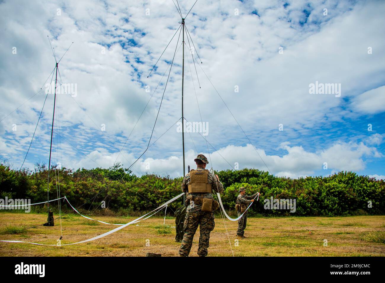 U.S. Marines with 3d Marine Littoral Regiment, 3d Marine Division, set ...