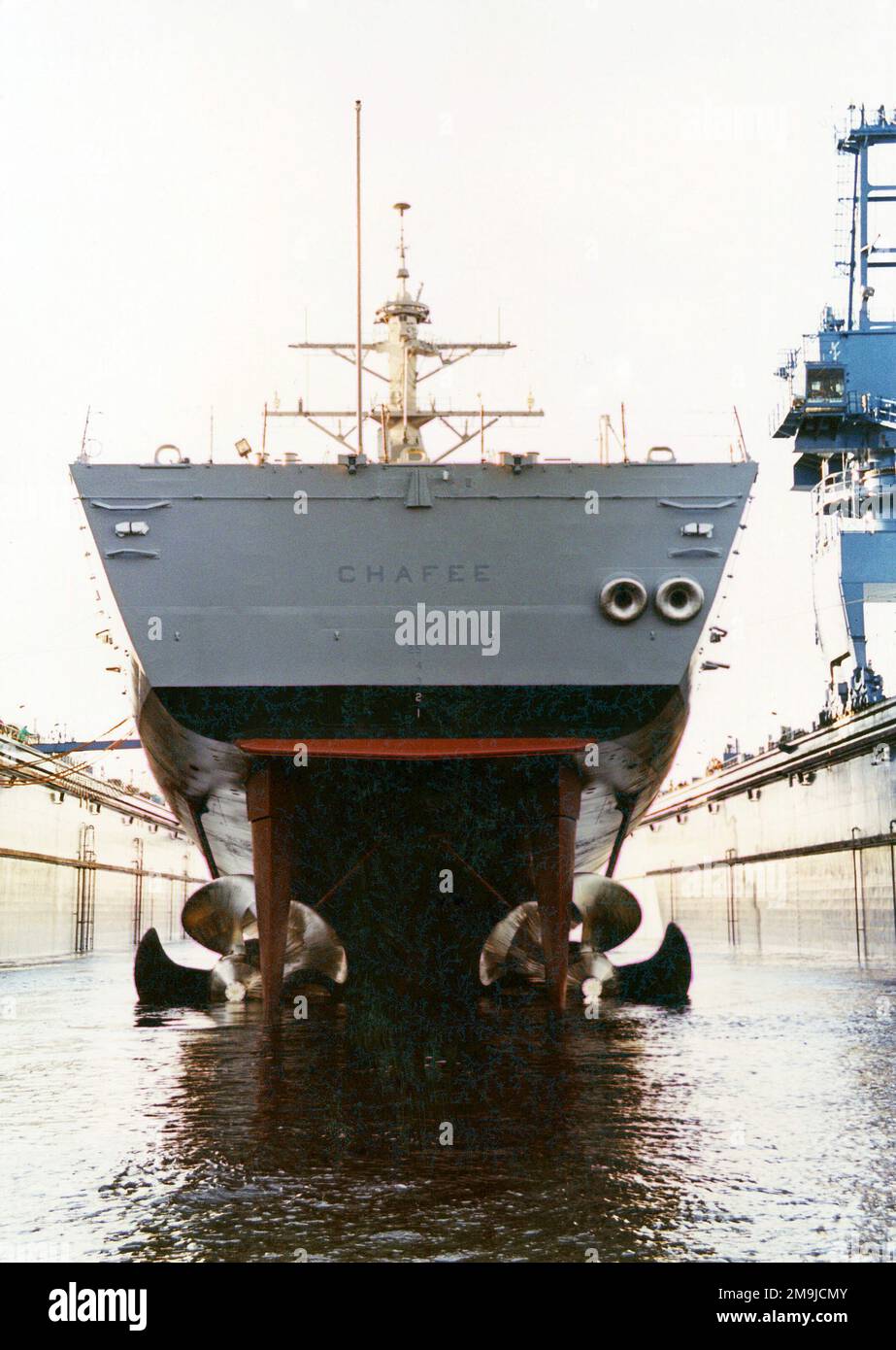 Stern on view of the US Navy (USN) ARLEIGH BURKE CLASS (FLIGHT IIA ...