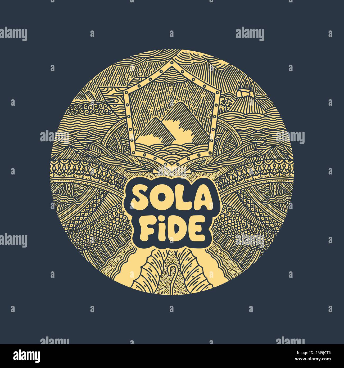 A hand-drawn Christian doodle illustration. The Five Solas of the ...