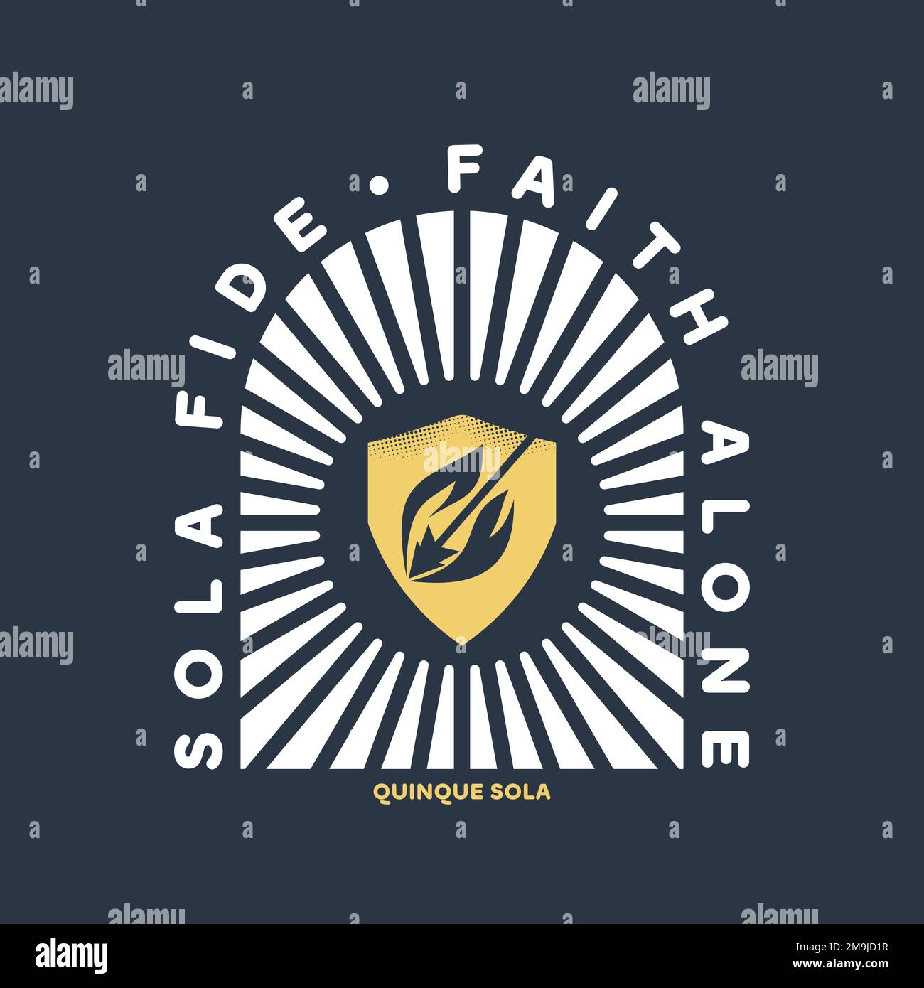 Christian illustration. Five Solas of the Reformation. Faith alone ...