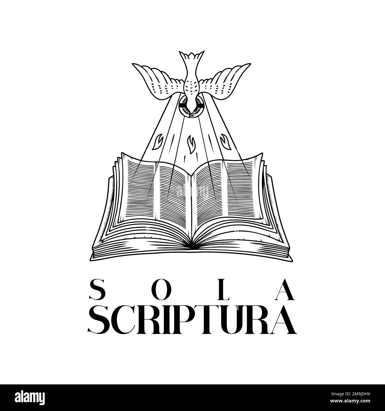 Hand-drawn Christian illustration. The Five Solas of the Reformation ...