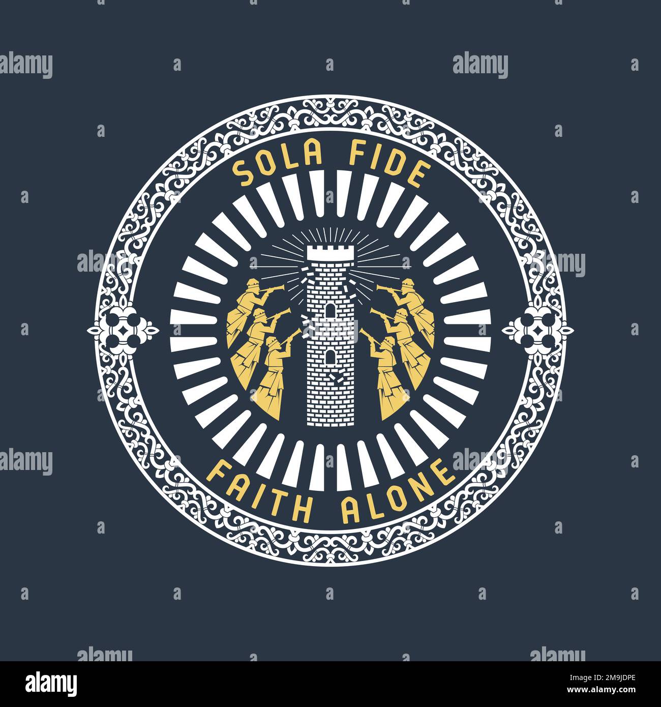 Christian illustration. Five Solas of the Reformation. Faith alone ...