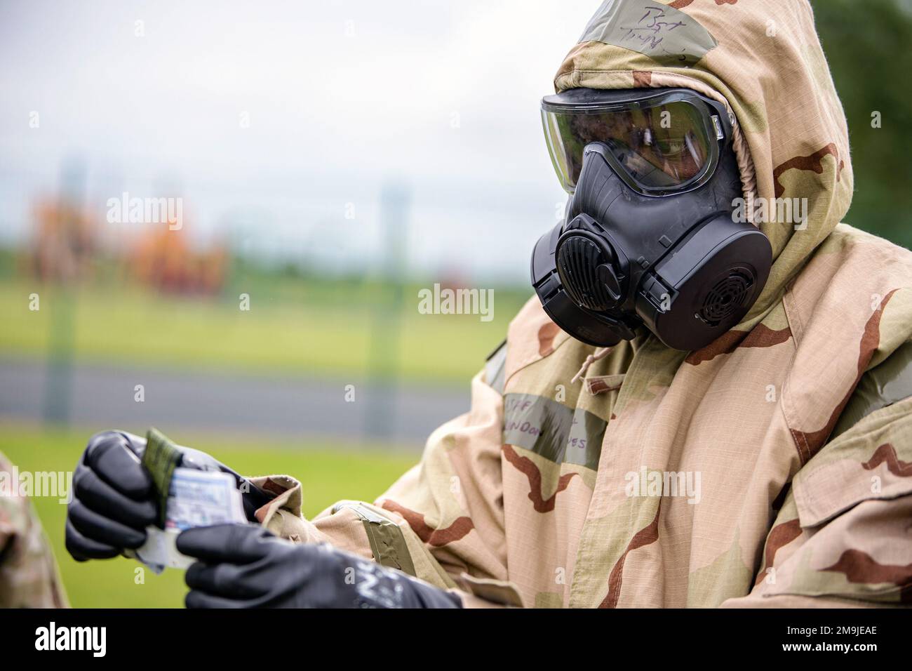 Master Sgt. Brandon Townes, left, 423d Civil Engineer Squadron section ...