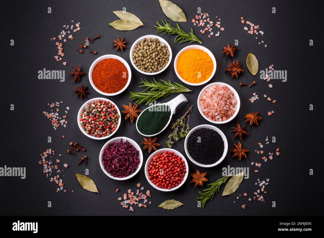 Composition consisting of a variation of several types of spices in ...