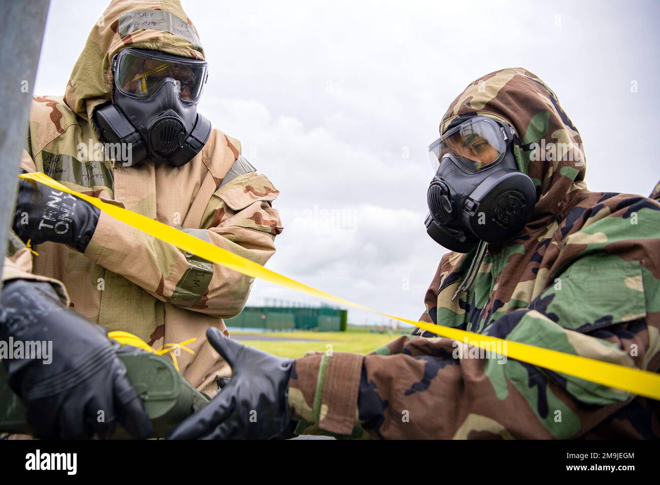 Master Sgt. Brandon Townes, left, 423d Civil Engineer Squadron section ...
