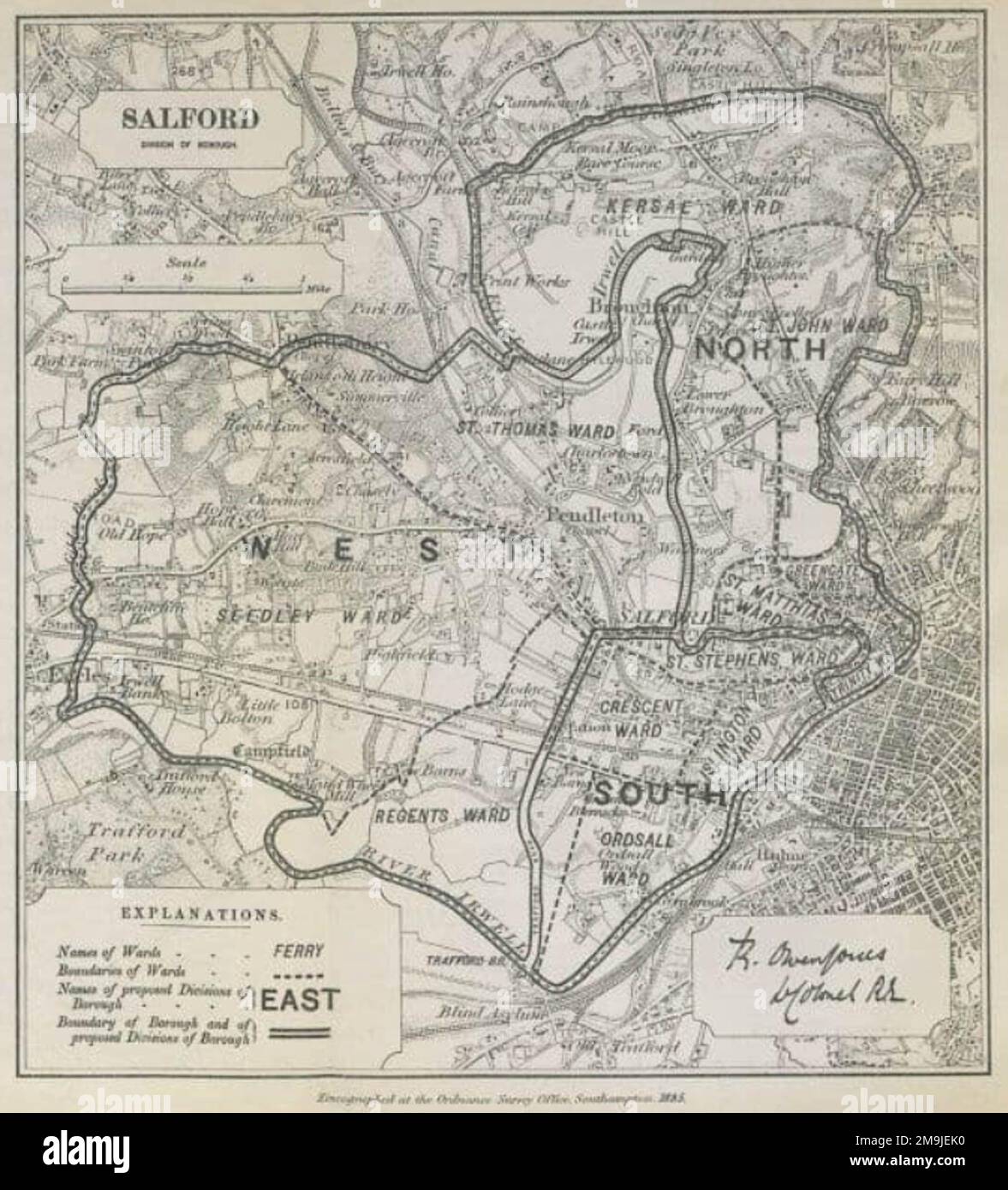 Map of salford hi-res stock photography and images - Alamy