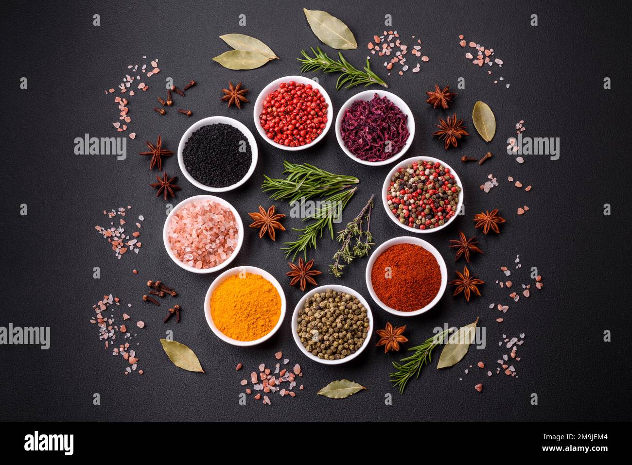 Composition consisting of a variation of several types of spices in ...