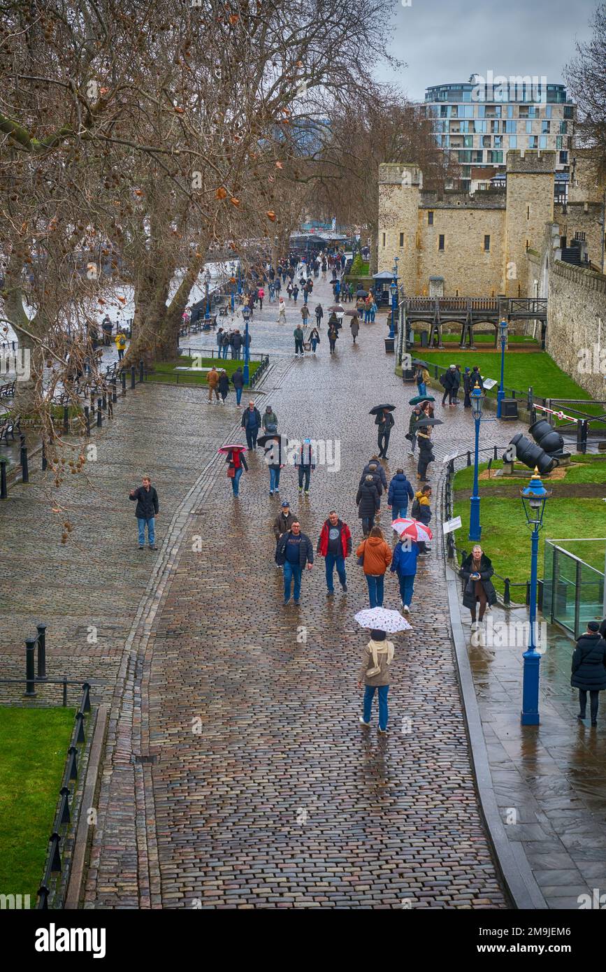 london in the rain tower of london in rain Stock Photo - Alamy