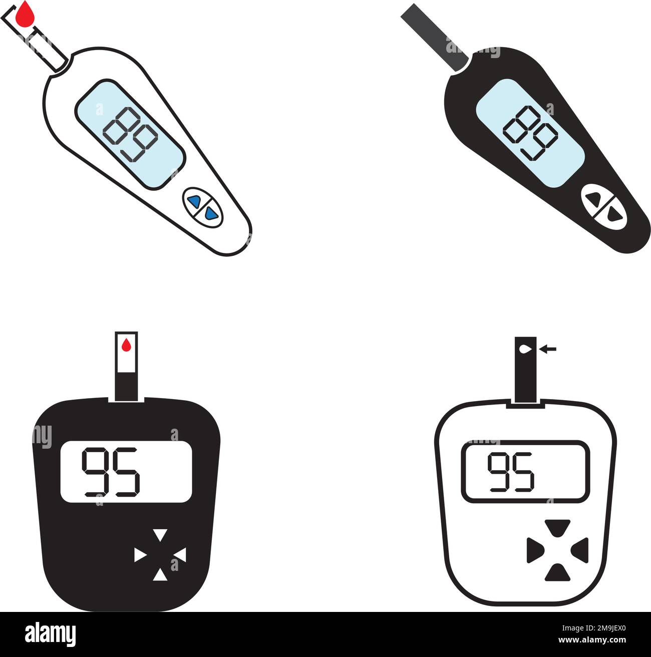 Closeup blood glucose meter Stock Vector Images - Alamy