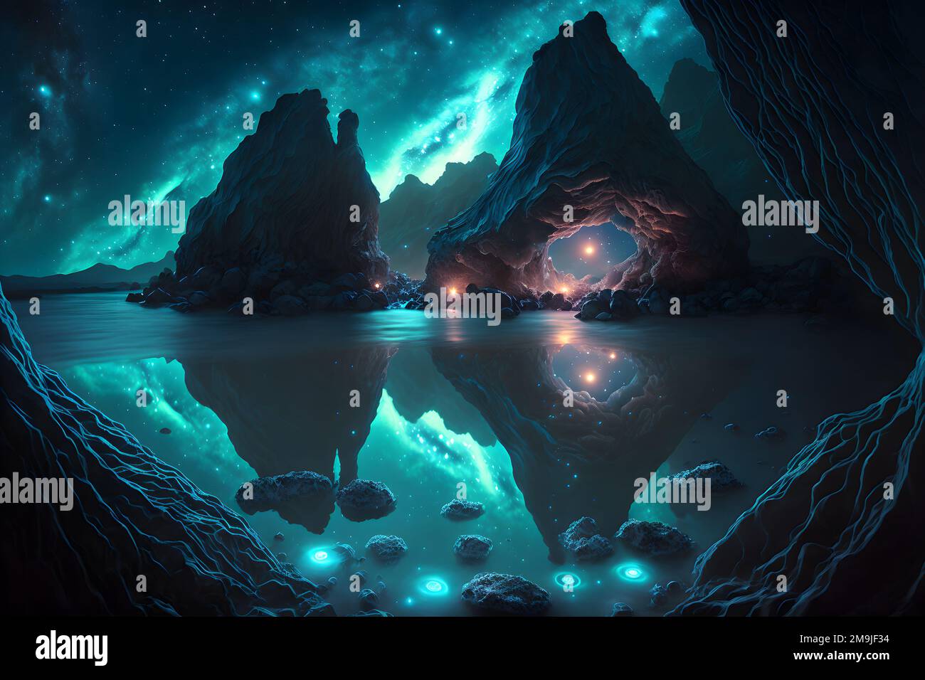 Bioluminescence plankton in sea hi-res stock photography and images - Alamy