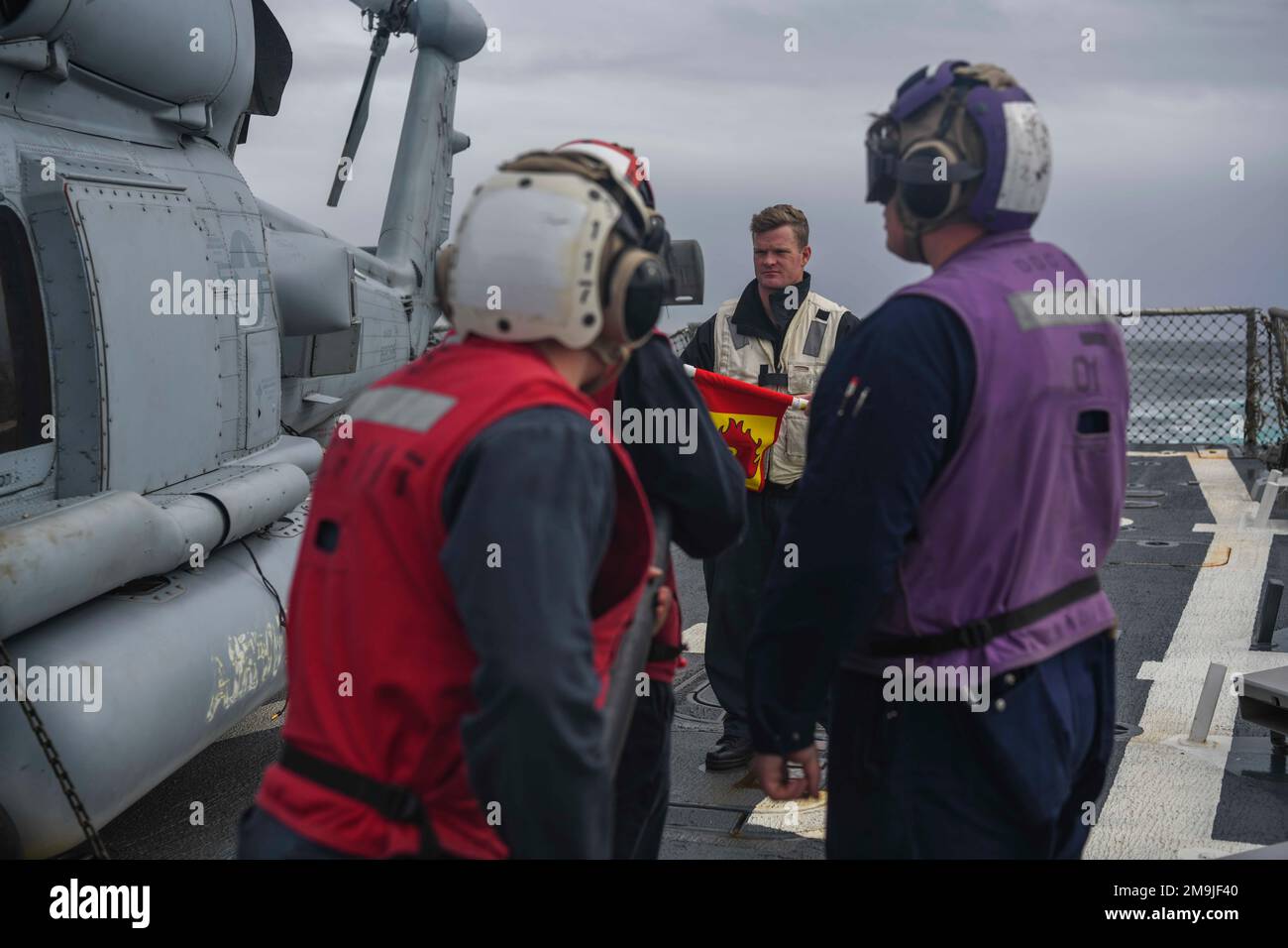 220519-N-DO281-1025 ATLANTIC OCEAN (May 19, 2022) Sailors combat a ...