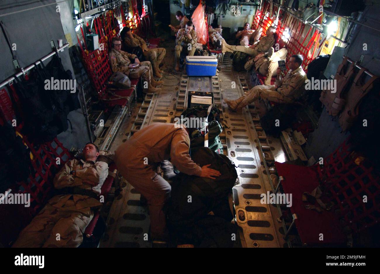 US Air Force (USAF) C-130 Hercules aircrew members with the 320th Air ...