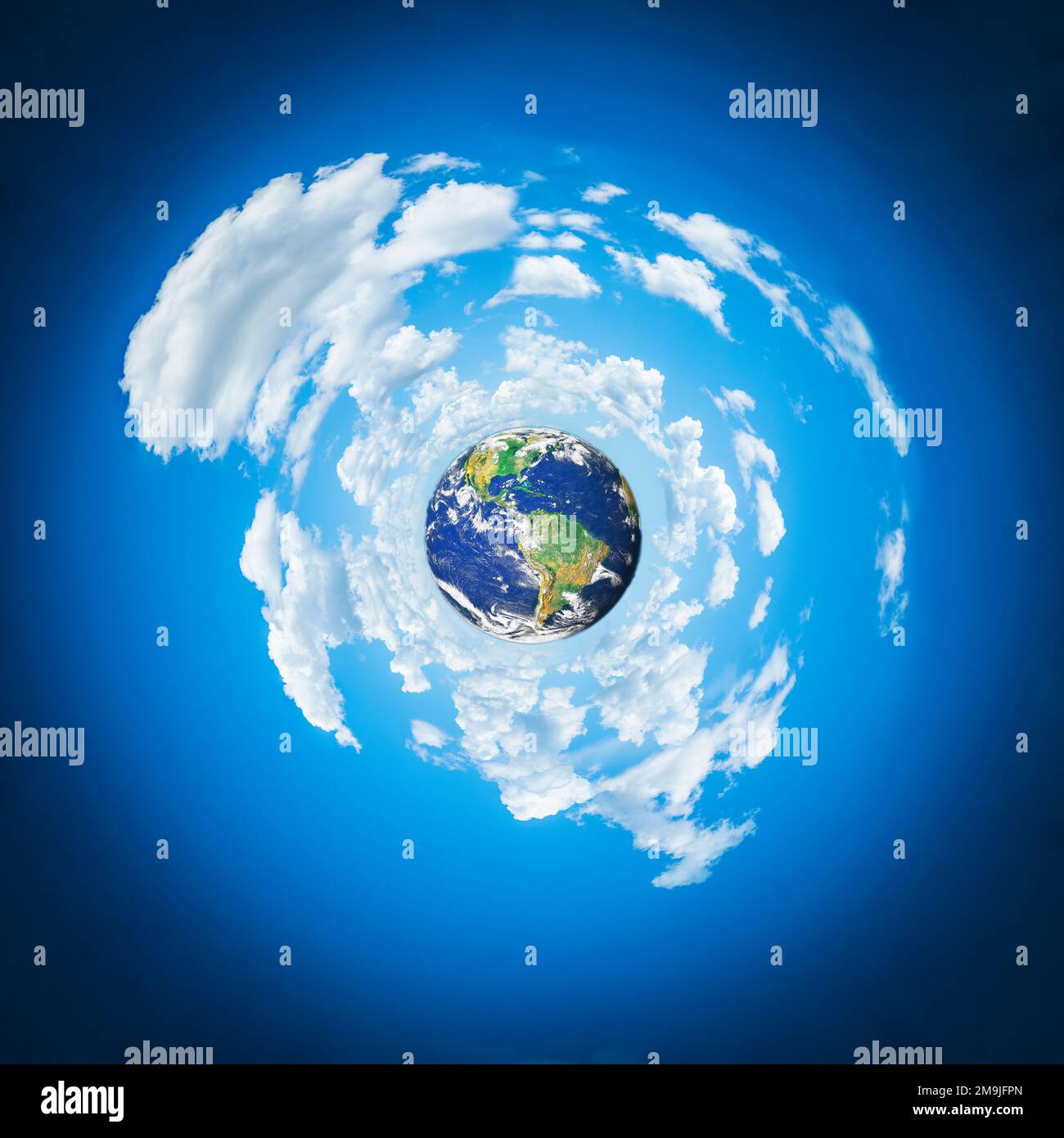 Abstract spheric picture of planet earth and clouds Stock Photo - Alamy