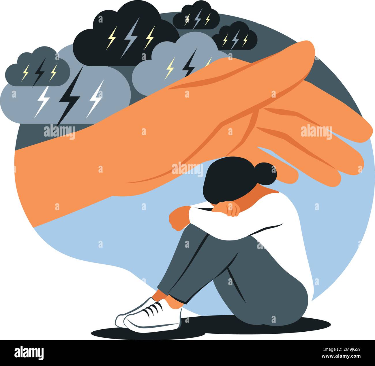 Psychotherapy, counseling and psychological support concept. Human hand ...