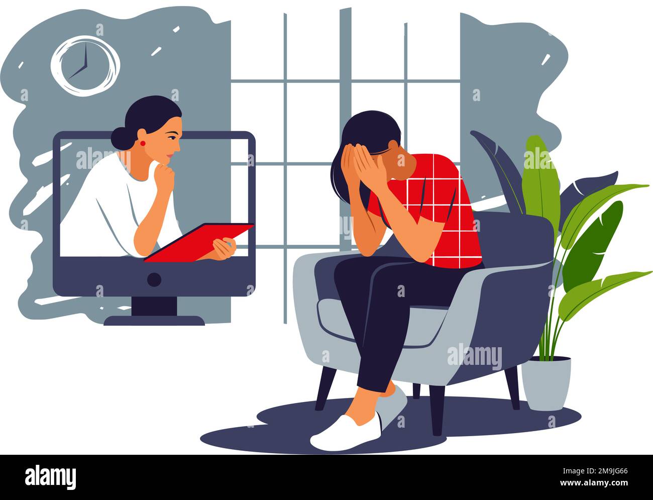 Psychology Job Online Counseling Depressions And Anxiety Two Women