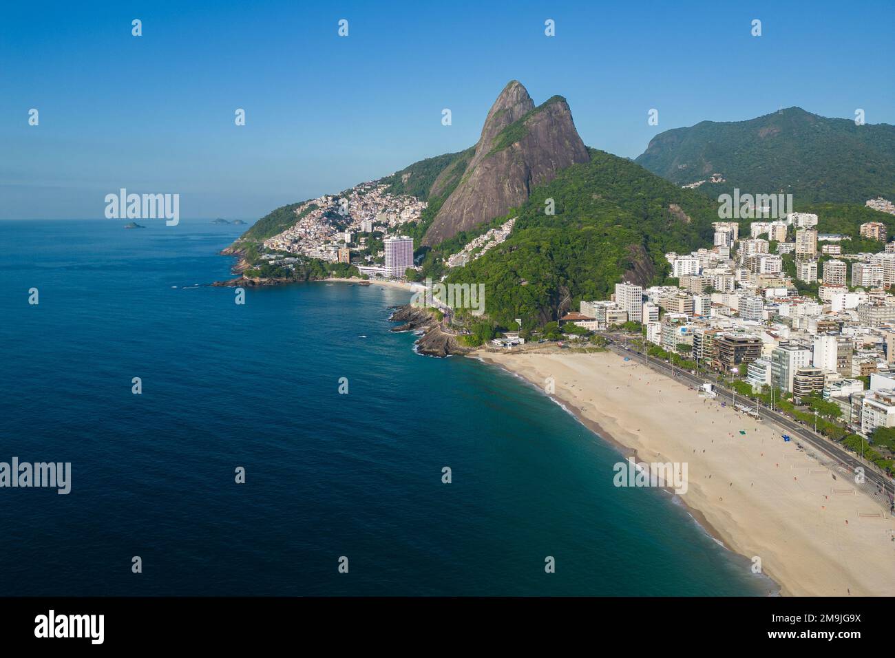 Aerial View of Leblon Beach and Two Brothers Mountain in Rio de Janeiro, Brazil Stock Photo - Alamy