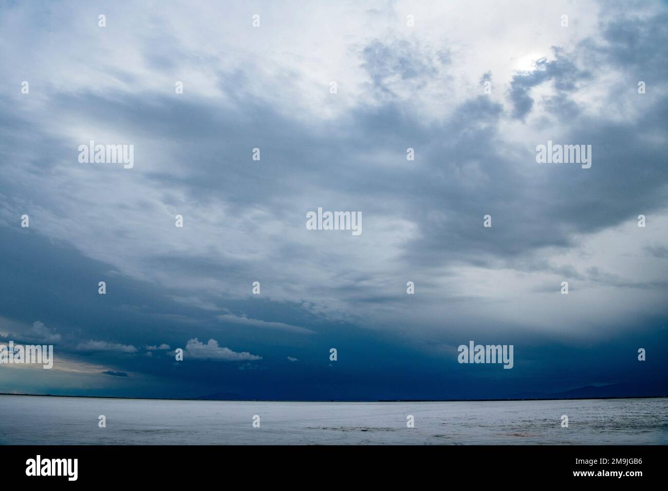Storm over the Bonneville Salt Flats, Utah, USA Stock Photo - Alamy
