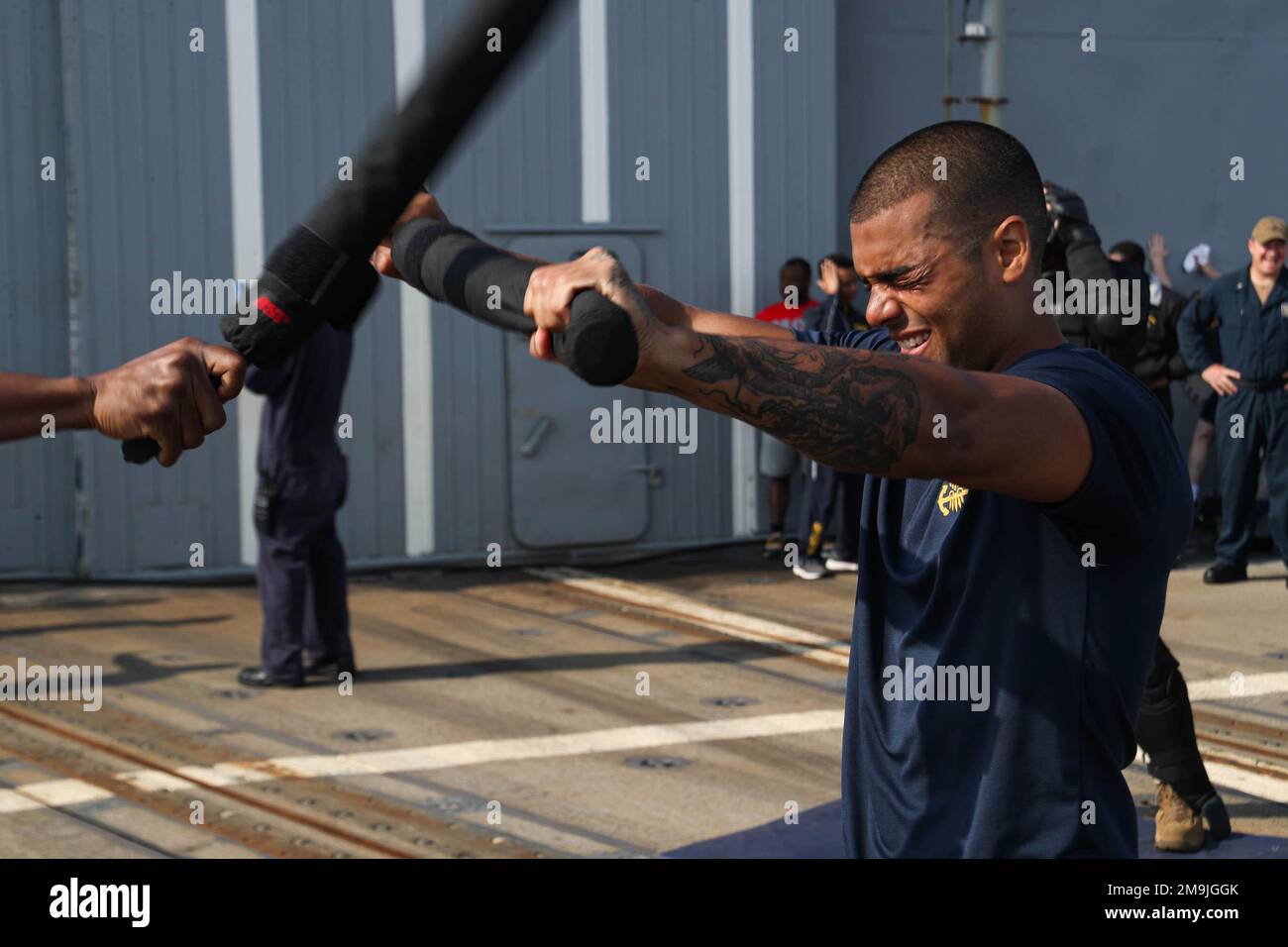 PHILIPPINE SEA (May 19, 2022) Damage Controlman 2nd Class Pedro Carrion ...