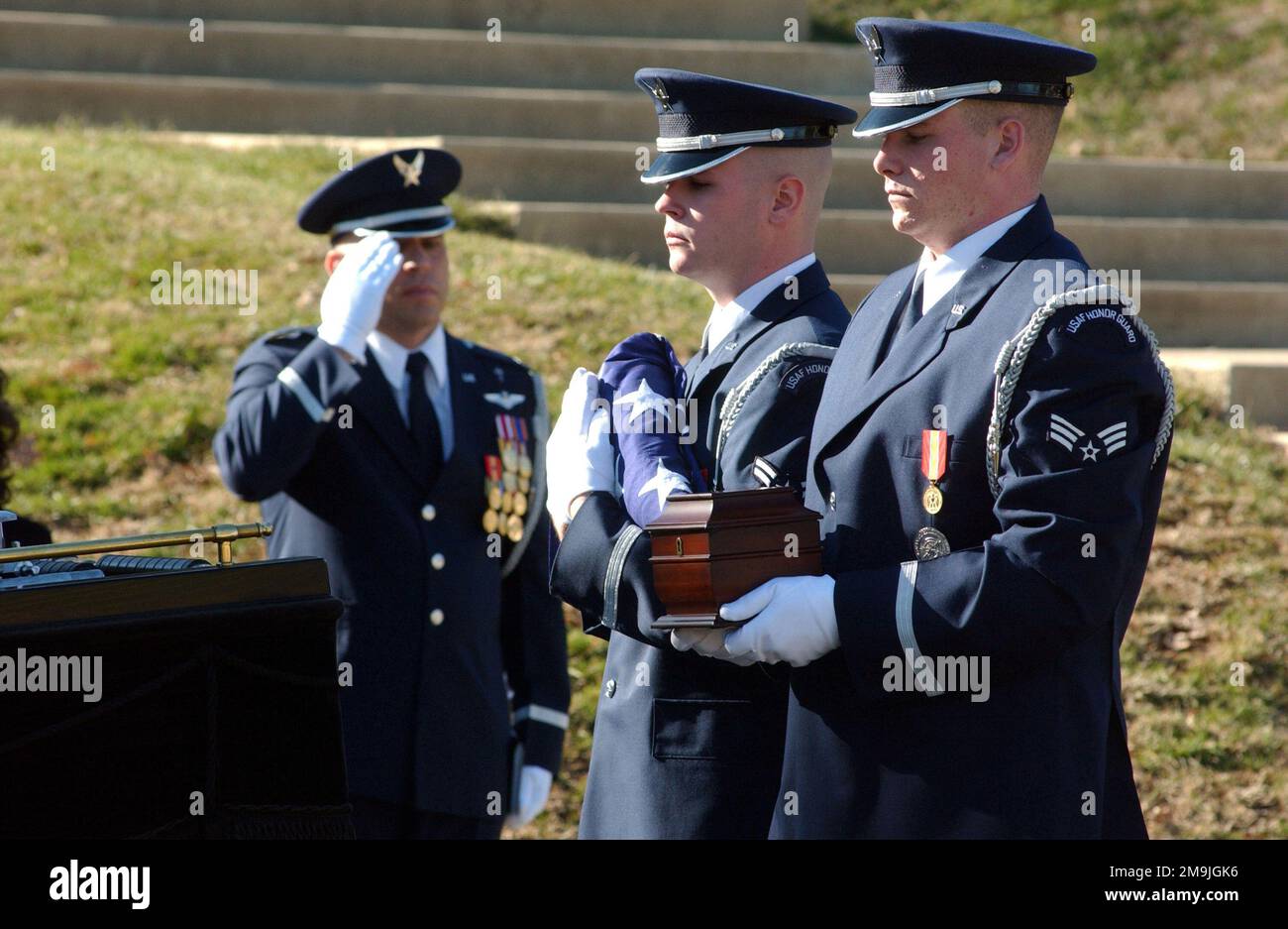 US Air Force (USAF) Honor Guardsmen AIRMAN First Class (A1C) Richard ...