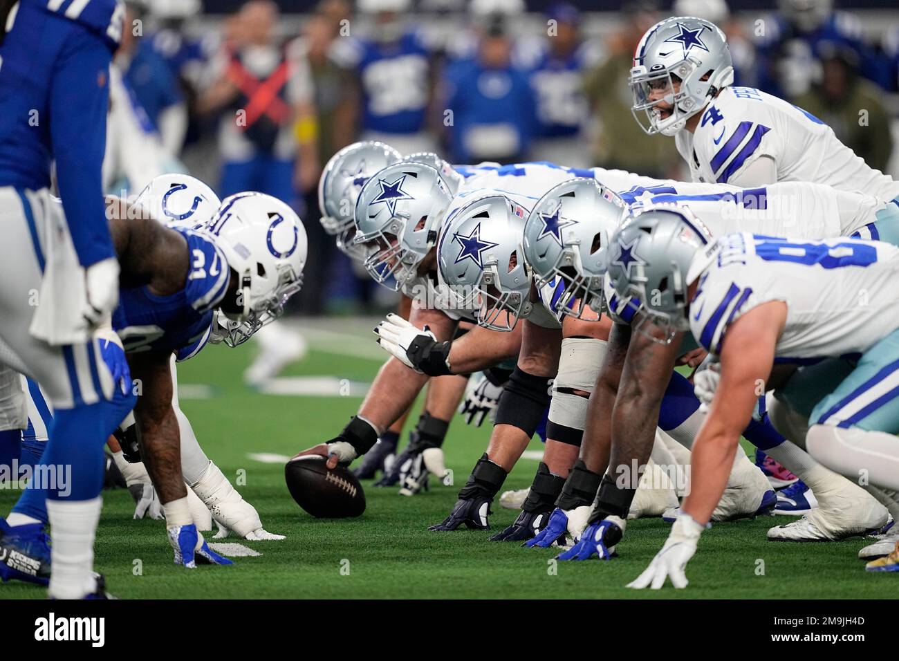 The Indianapolis Colts line up against the Dallas Cowboys during an NFL ...