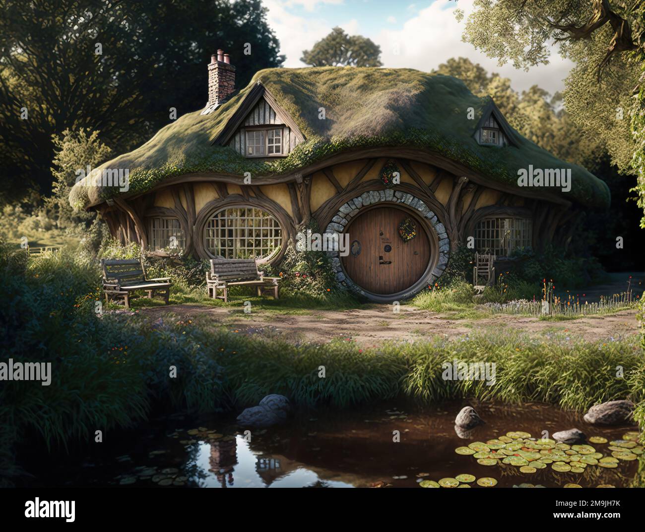 Hobbit house drawing hi-res stock photography and images - Alamy